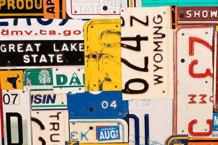 Contemporary Assemblage Untitled #2 Open Road License Plate Art Design ...