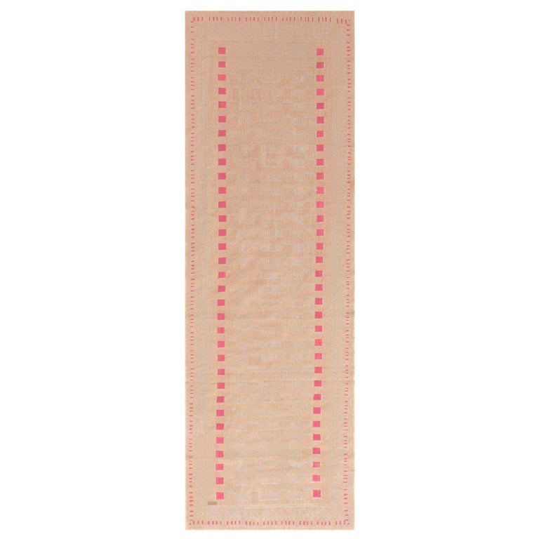 Contemporary Aubusson Handmade Runner by Arthur Dunnam for Doris Leslie ...