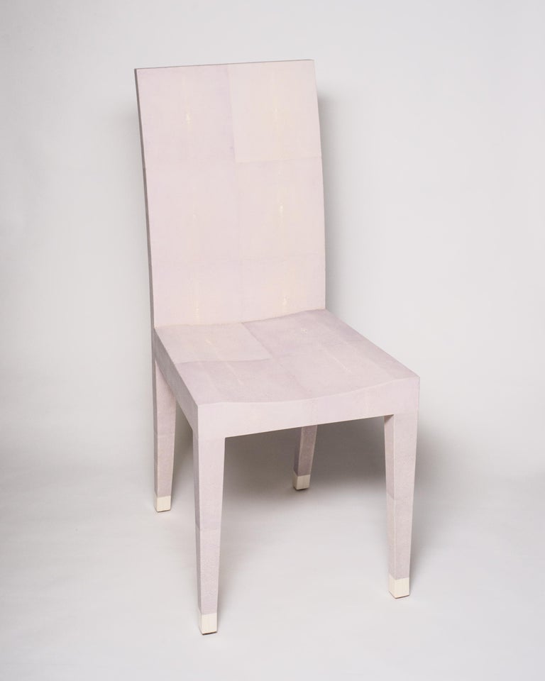 Contemporary Authentic Shagreen Pale Purple Lavender Chair For Sale at ...