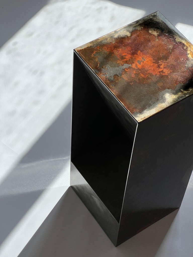 Contemporary Bar Stool by Baker Street Boys, Raw Steel, Hand-Crafted ...