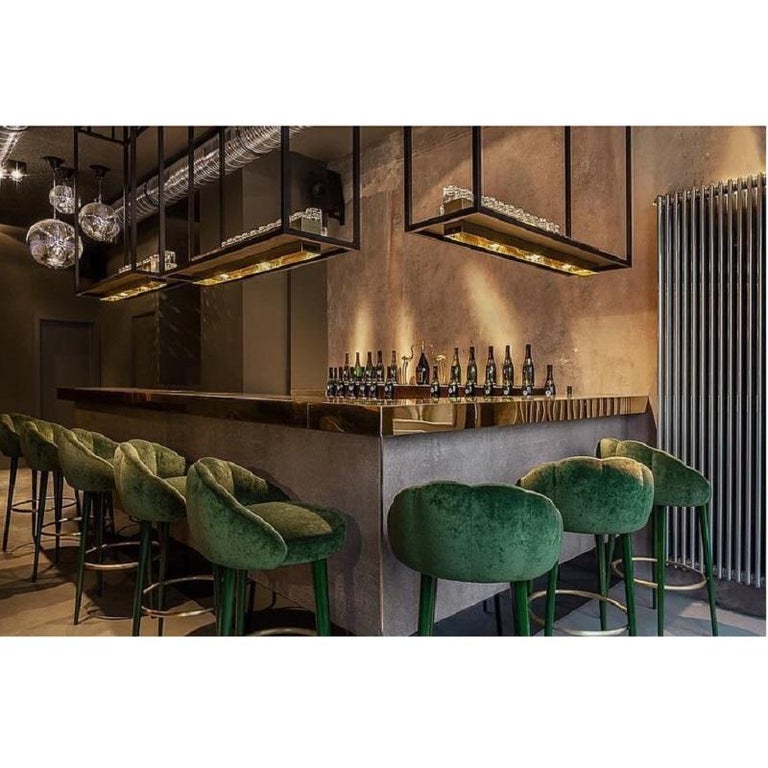 Contemporary Barstool with Seaming Details on the Front and Back For ...