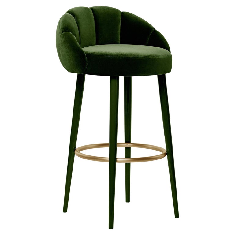 Contemporary Barstool with Seaming Details on the Front and Back For ...