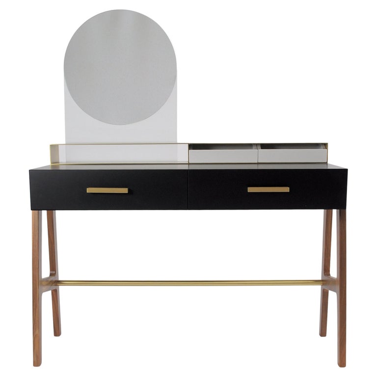 Contemporary Beauty Desk, Makeup Table, Jewel Case, Mirror. Lacquered ...