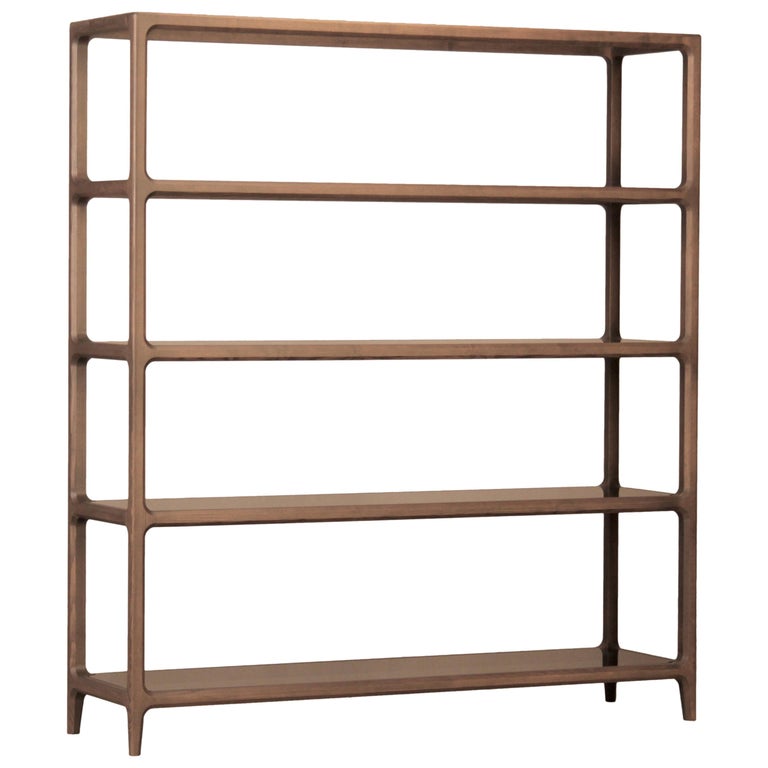 Contemporary Bellagio Bookcase in Ashwood with Glass Shelves For Sale ...