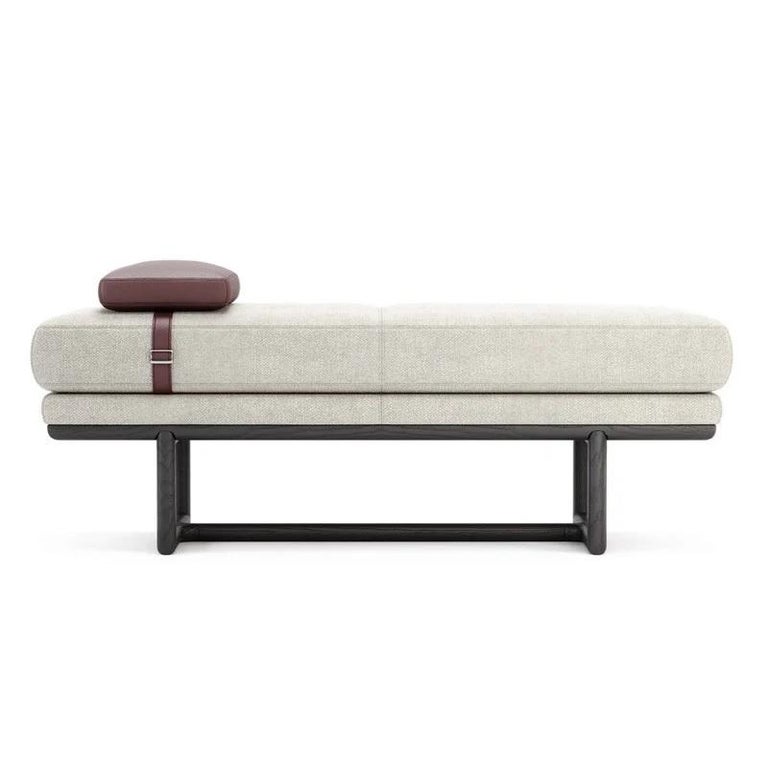 Contemporary Bench Featuring a Small Cushion For Sale at 1stDibs