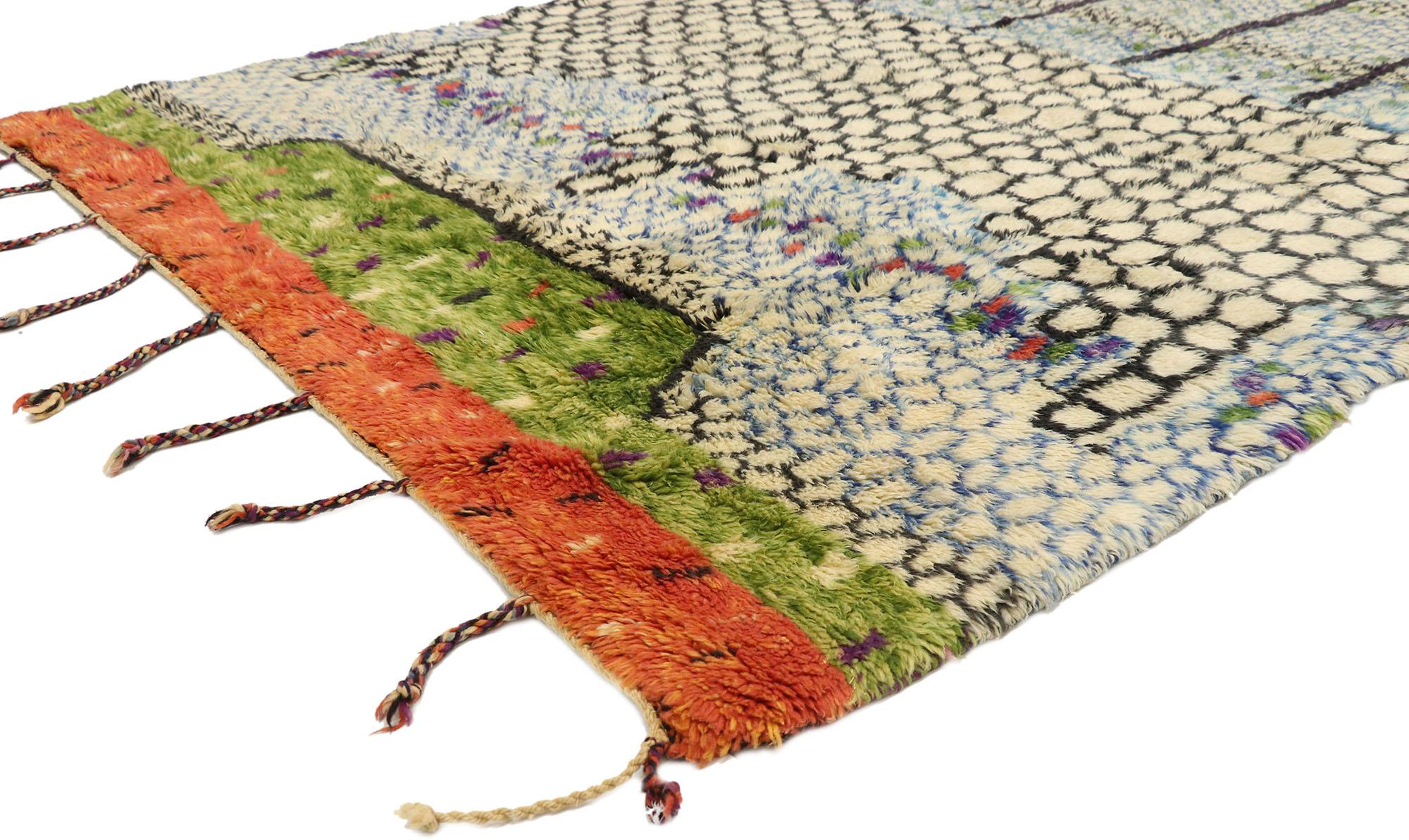 Contemporary Berber Moroccan Rug with Biomorphic Design and Cubism ...