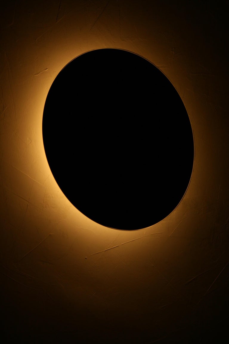 Contemporary Black Glass Sconce Eclipse Wall Light For Sale at 1stDibs