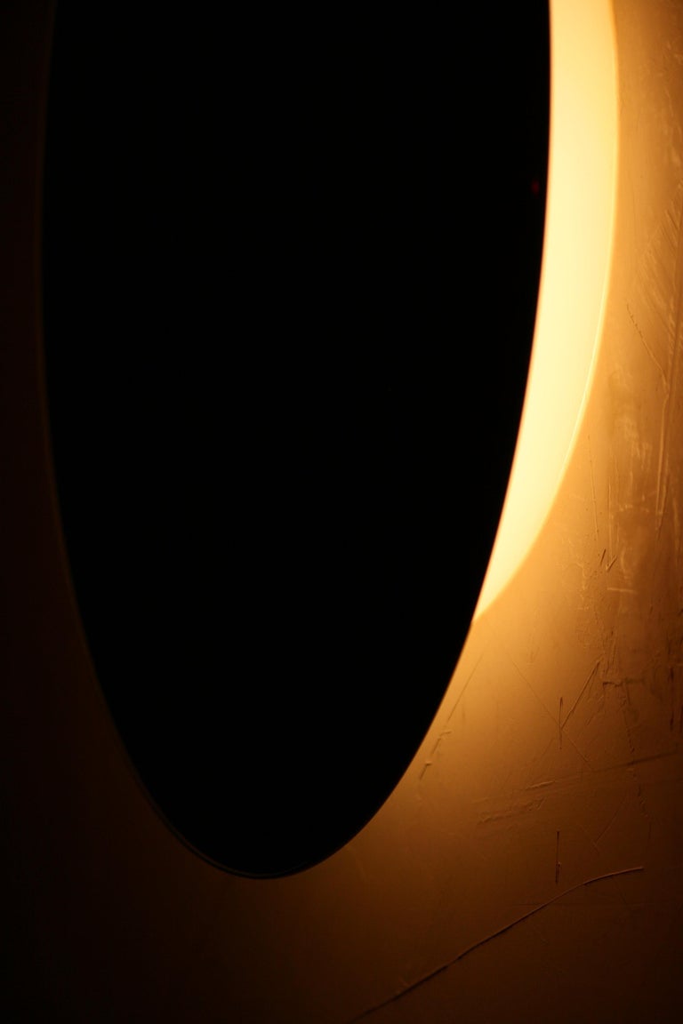 Contemporary Black Glass Sconce Eclipse Wall Light For Sale at 1stDibs