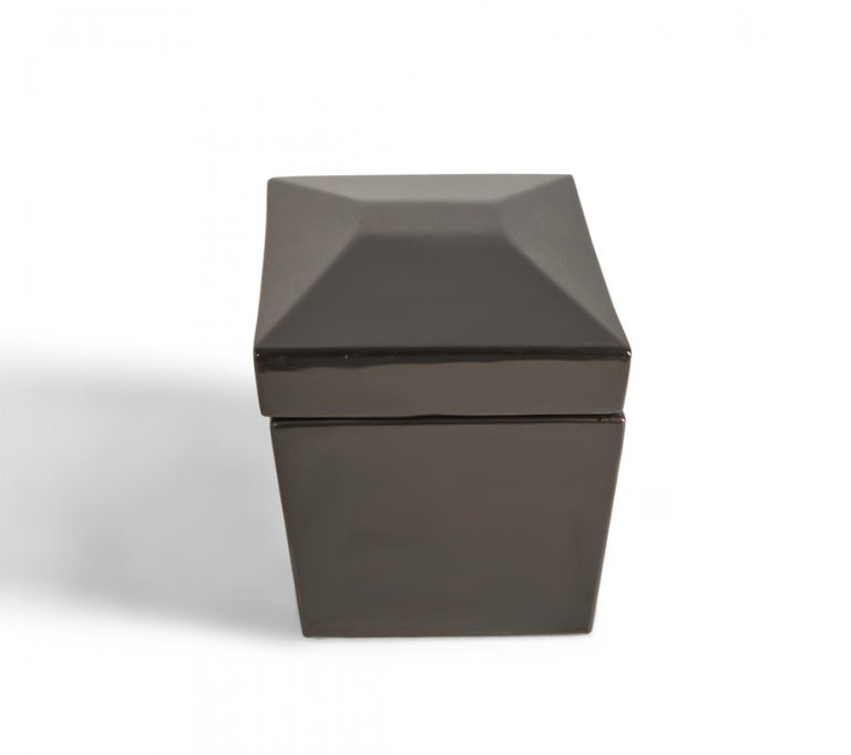 Contemporary Black Lacquered Rectangular Wooden Decorative Box For Sale ...