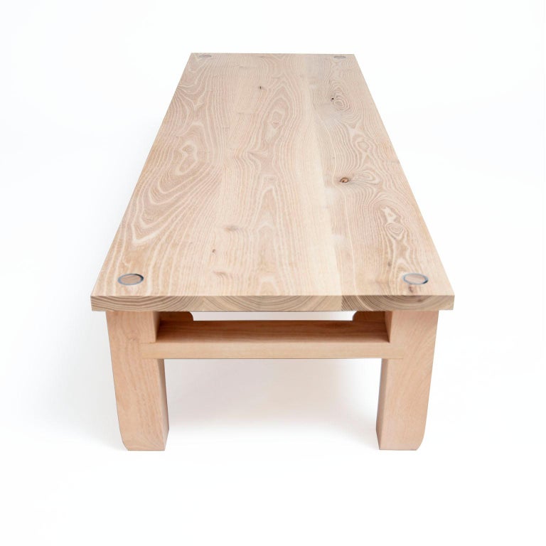 Contemporary Black Locust Hardwood Low Garden Foyer Shower Shoe Bench ...