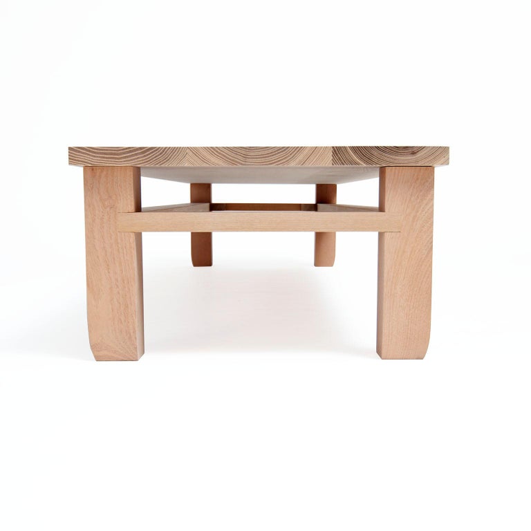 Contemporary Black Locust Hardwood Low Garden Foyer Shower Shoe Bench ...