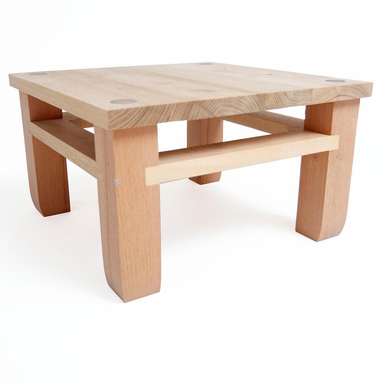 Contemporary Black Locust Hardwood Low Garden Foyer Shower Shoe Bench ...