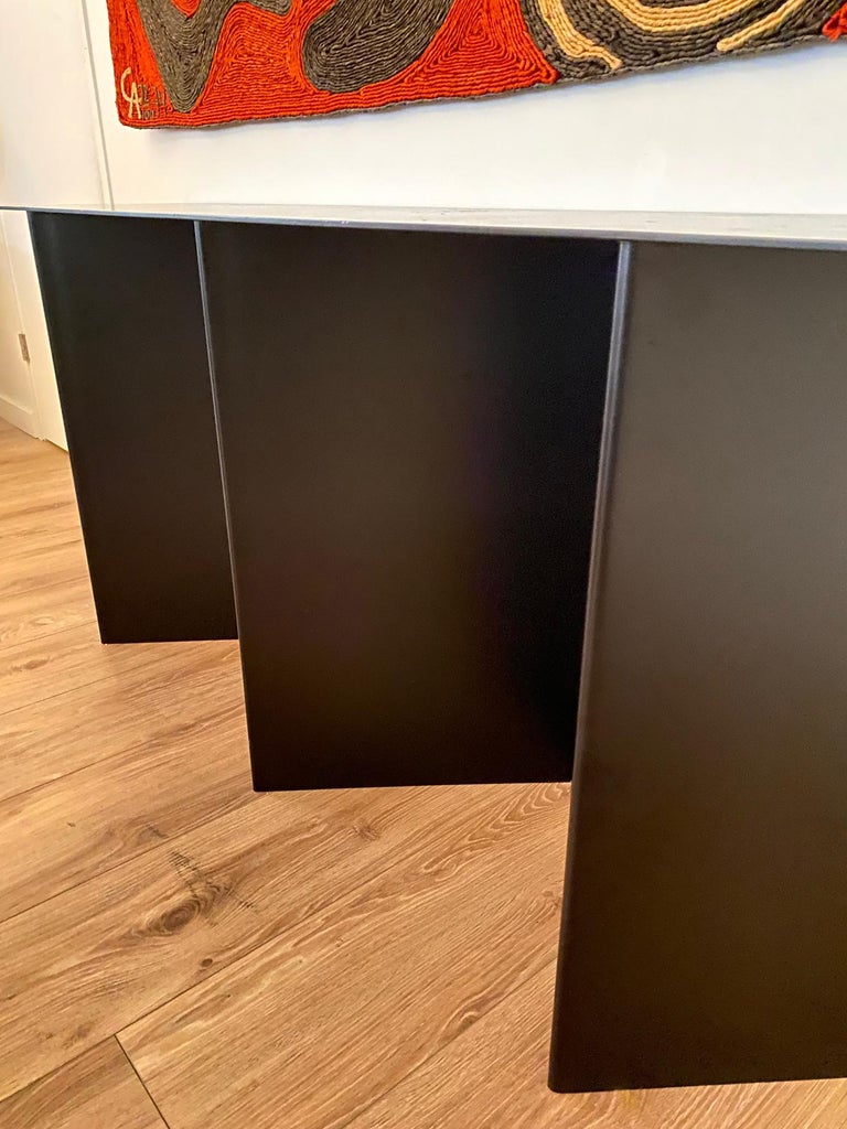 Contemporary Black Metal Wavy Console, in Stock at 1stDibs