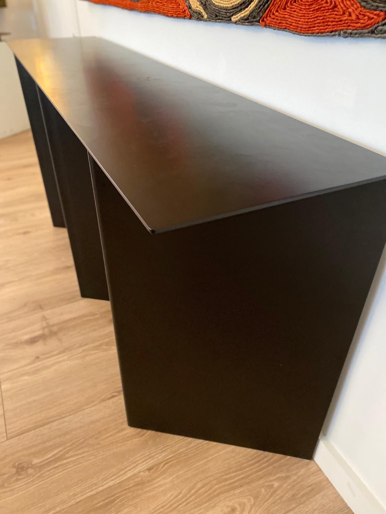 Contemporary Black Metal Wavy Console, in Stock at 1stDibs