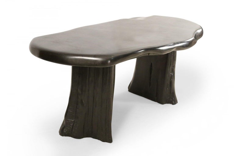 Contemporary Black Painted Tree Trunk Design Desk or Console Table For ...