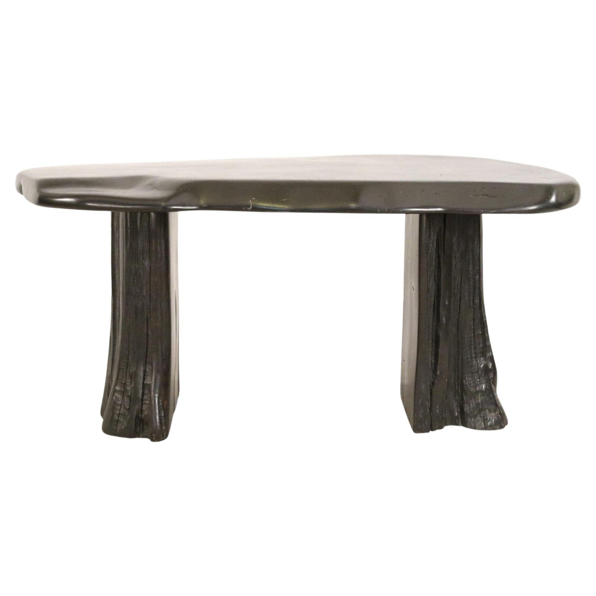 Contemporary Black Painted Tree Trunk Design Desk or Console Table For ...