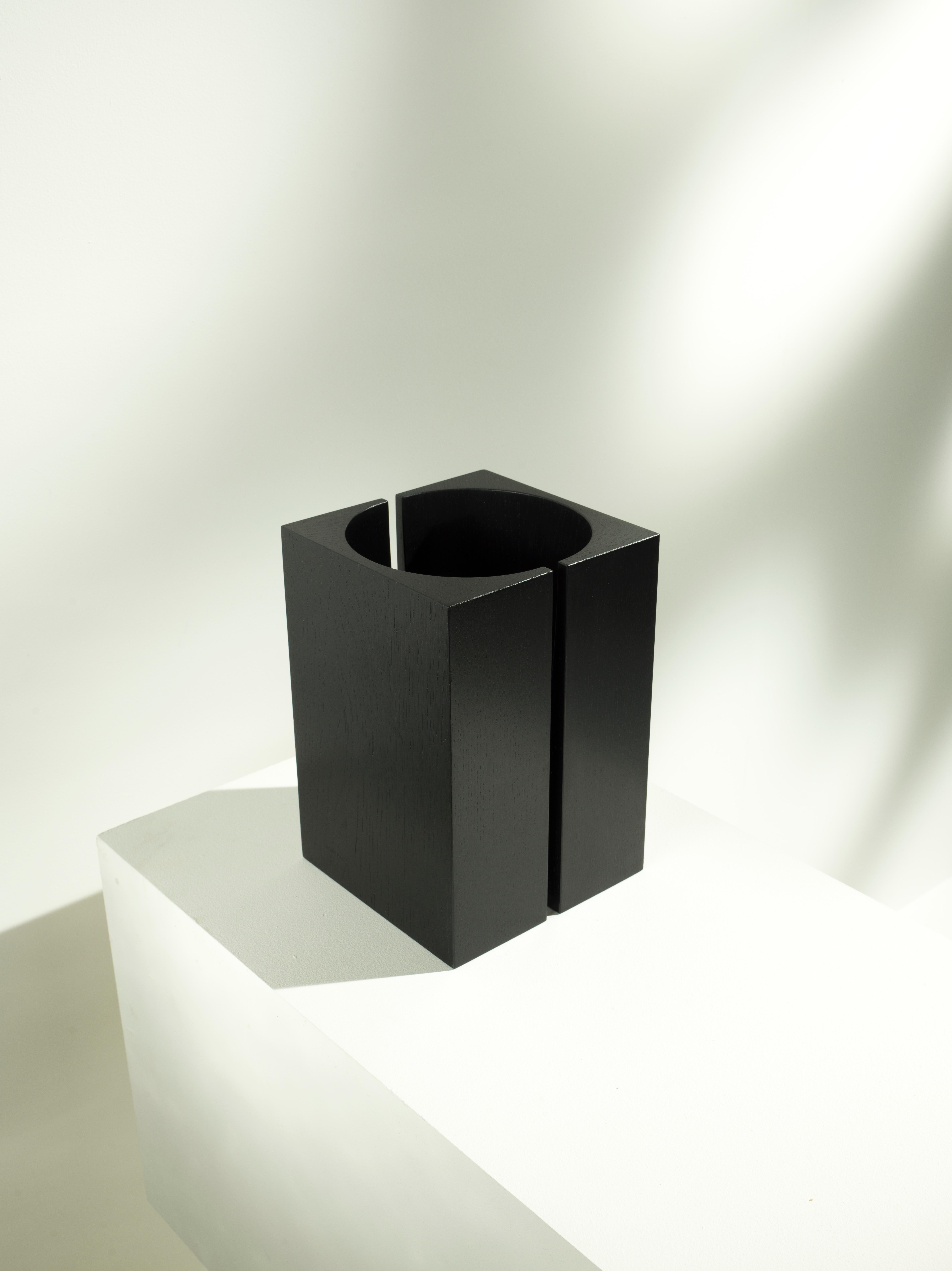 Contemporary Black Solid European Soiled Oak Parabole ii by Æther/Mass ...