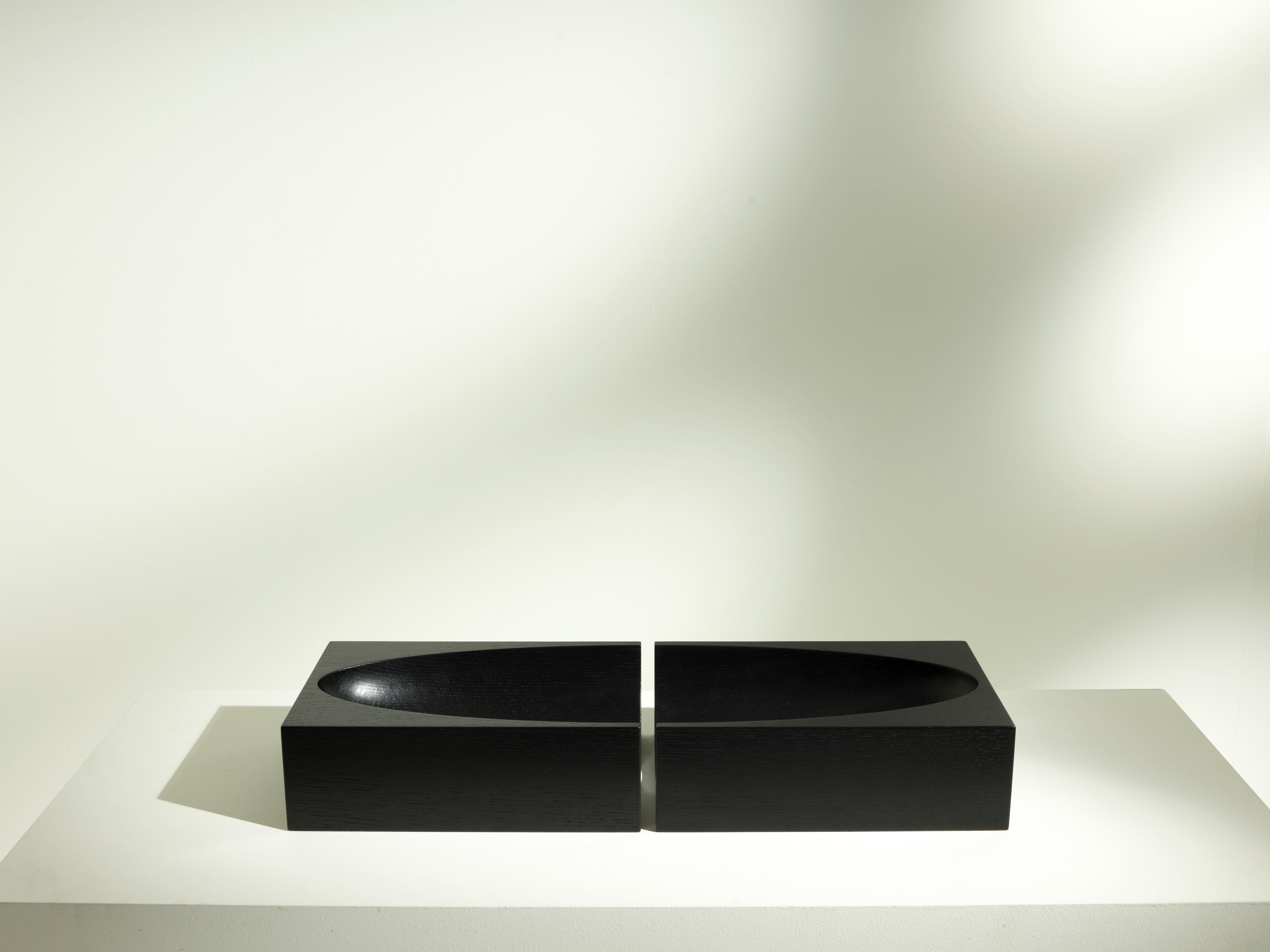 Contemporary Black Solid European Soiled Oak Parabole ii by Æther/Mass ...