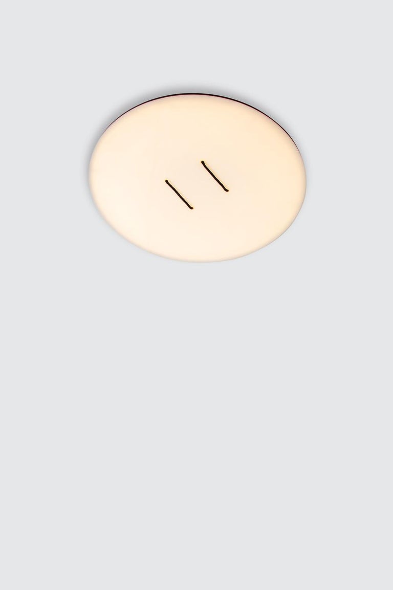 Contemporary Black Wall Lamp 'Button' For Sale at 1stDibs