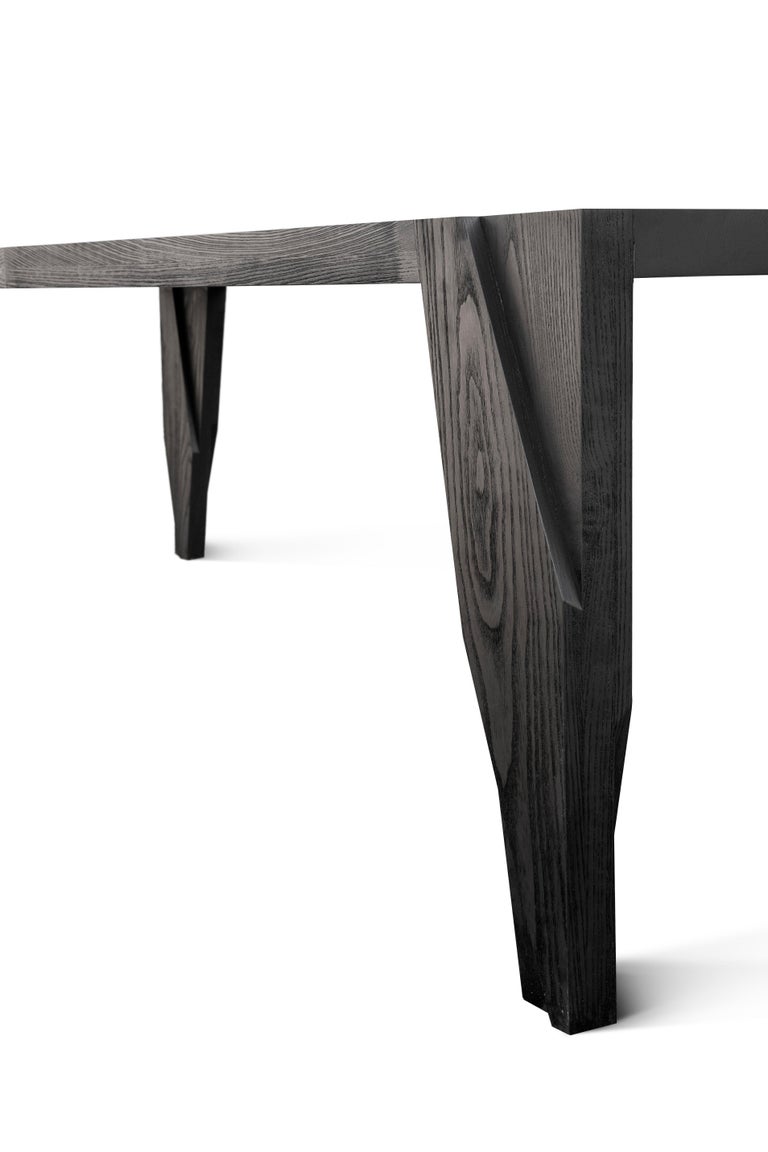 Contemporary Black Wooden 6 Seater Dining Table, Moramour by Adam Court ...