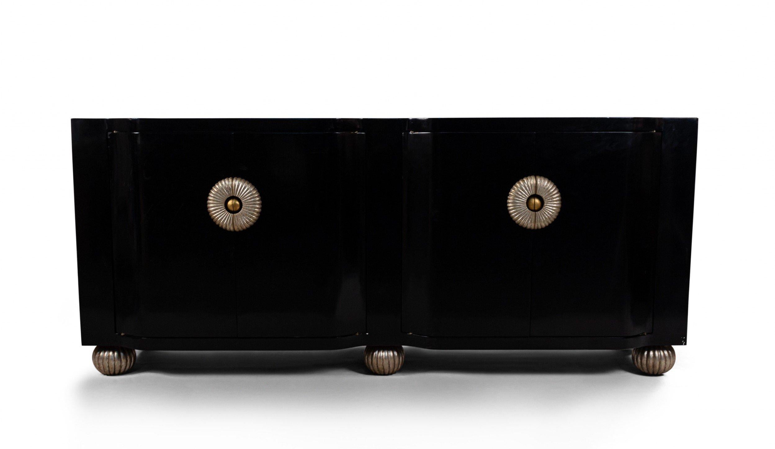Contemporary Black Wooden Credenza at 1stDibs | black wood credenza