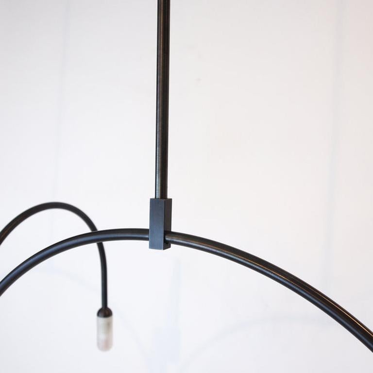 Contemporary Blackened Brass Vault Chandelier For Sale at 1stDibs