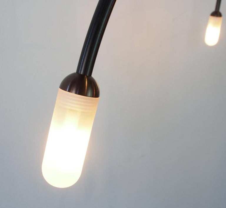 Contemporary Blackened Brass Vault Chandelier For Sale at 1stDibs