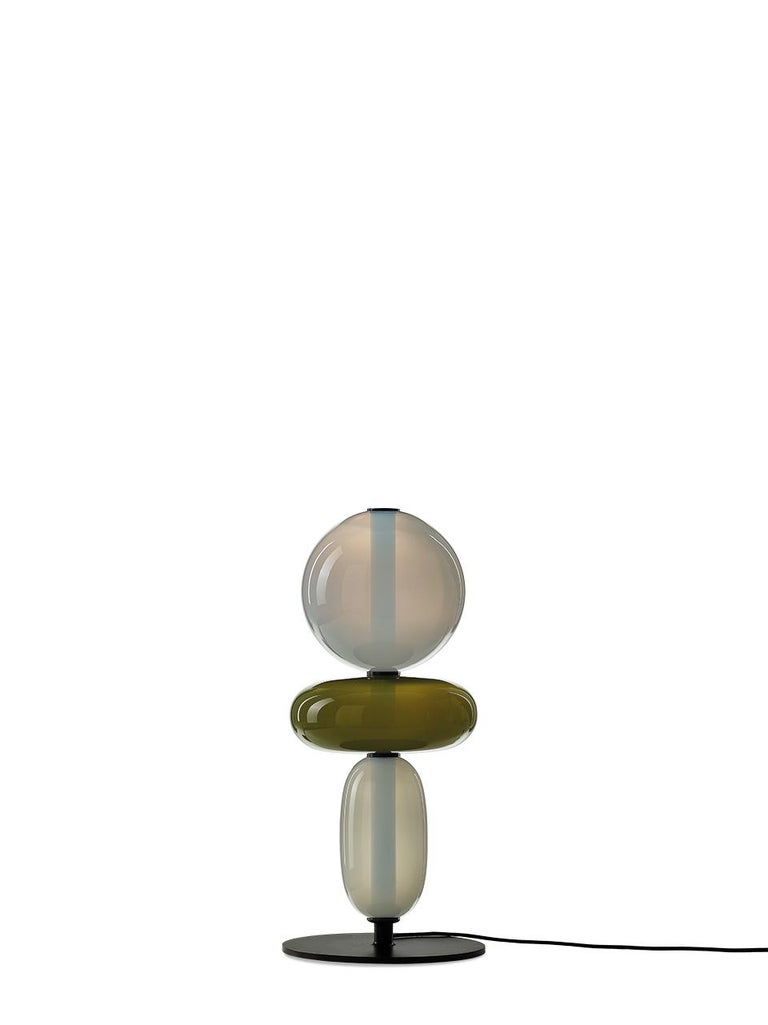 Contemporary Blown Crystal Glass Floor Lamp - Pebbles by Boris Klimek ...