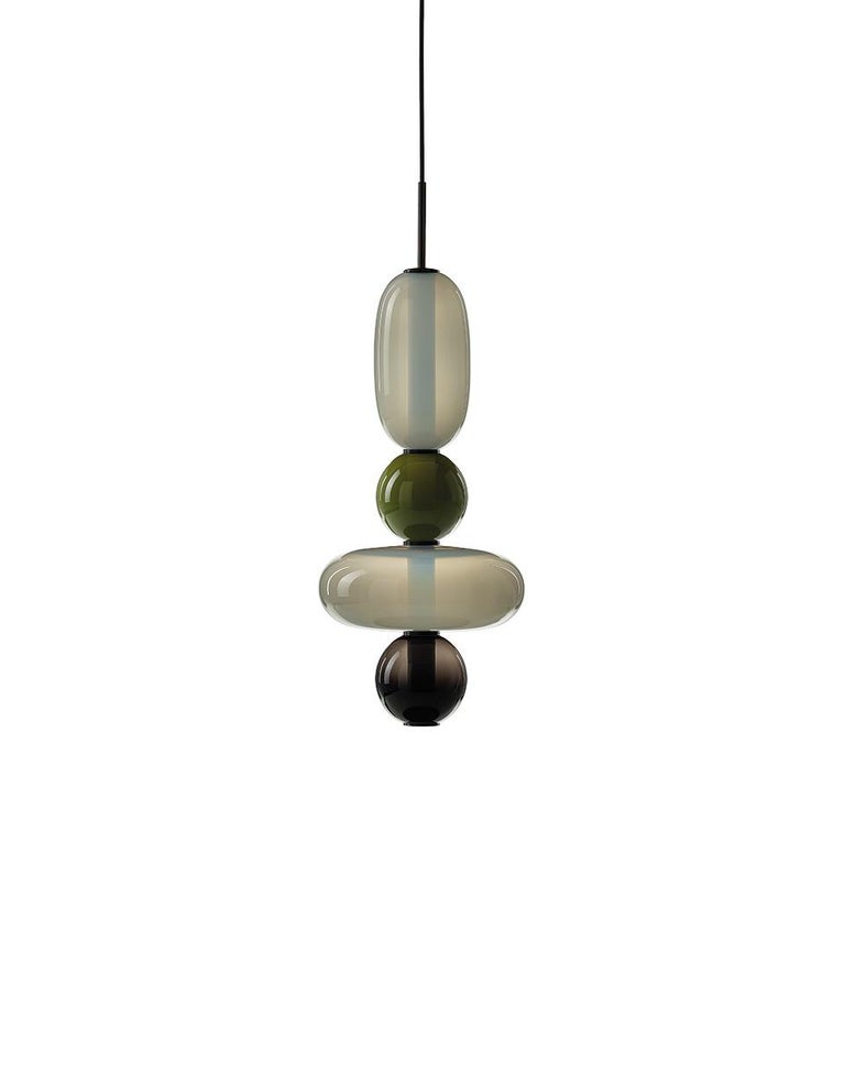 Contemporary Blown Crystal Glass Pendant - Pebbles by Boris Klimek for ...