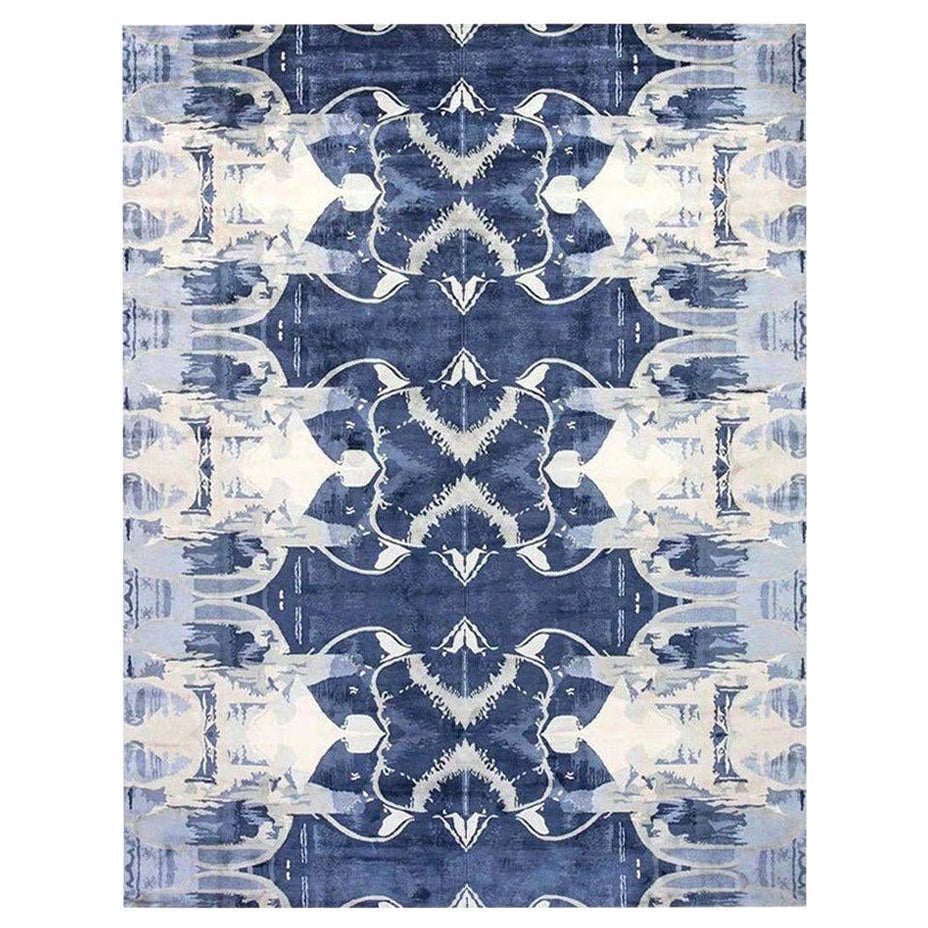 Contemporary High-Quality Dune Design Handmade Silk Rug by Doris Leslie ...
