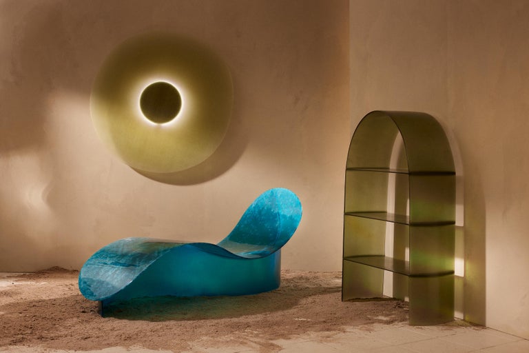 Contemporary Blue Fiberglass New Wave Chaise Lounge 'Unique', by Lukas ...