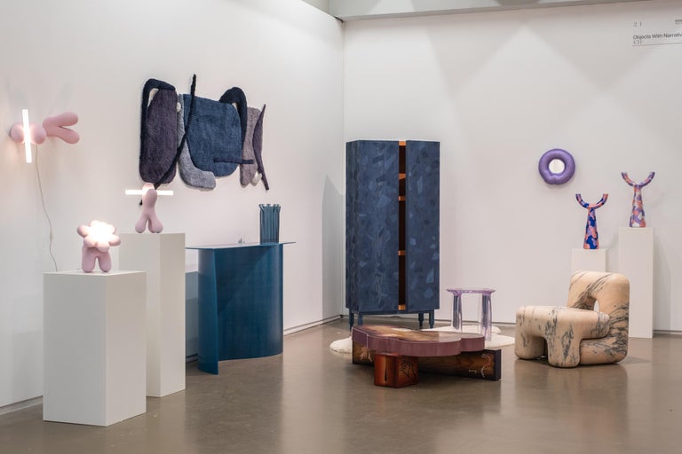 Contemporary Blue Fiberglass, New Wave Console, by Lukas Cober For Sale ...