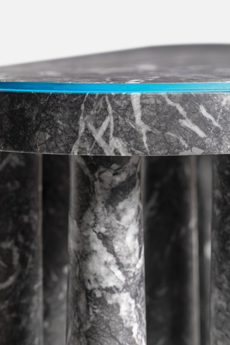 Contemporary Bogdan Console in Carnico Gray Marble For Sale at 1stDibs
