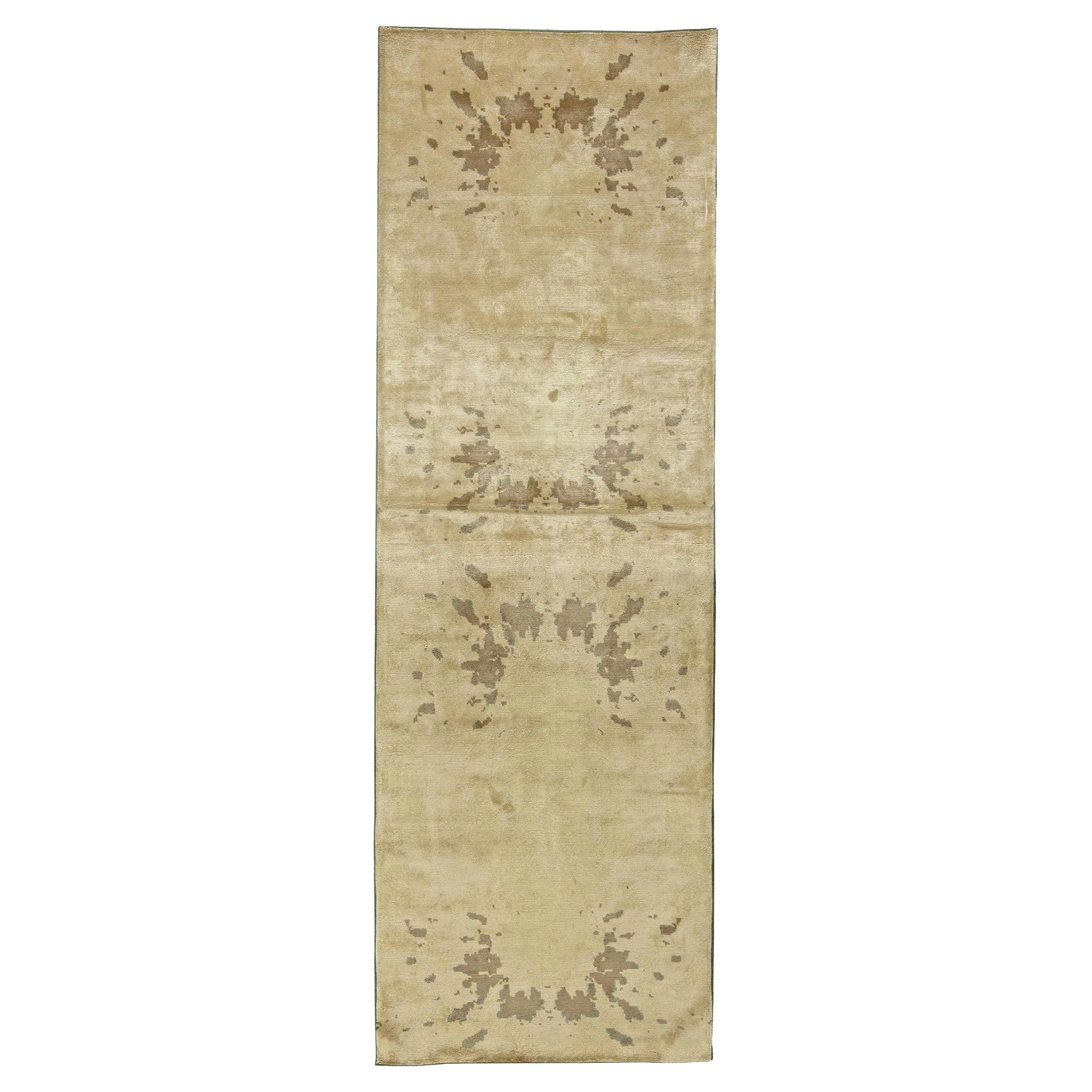 Contemporary Camelia Green Handmade Silk Rug by Doris Leslie Blau For ...