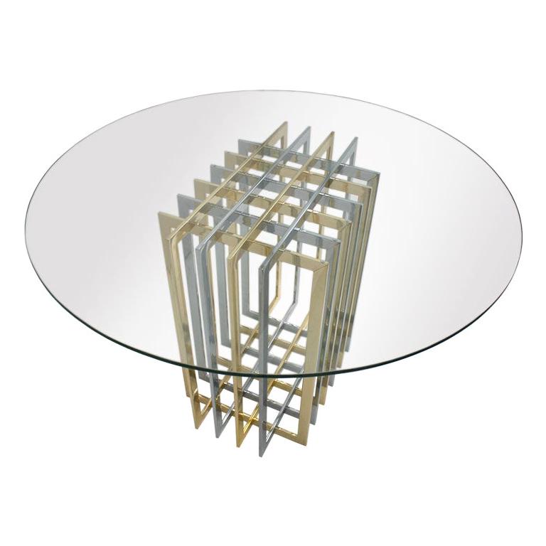 Shadow Table Genuine Leather and Stainless Steel Structure For Sale at ...