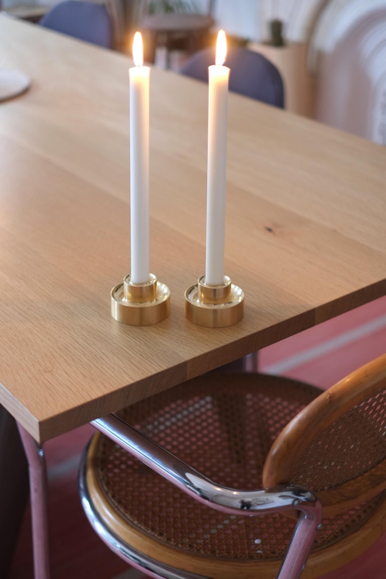 Contemporary Brass Stacking Candle Holders by Fort Standard, in Stock ...