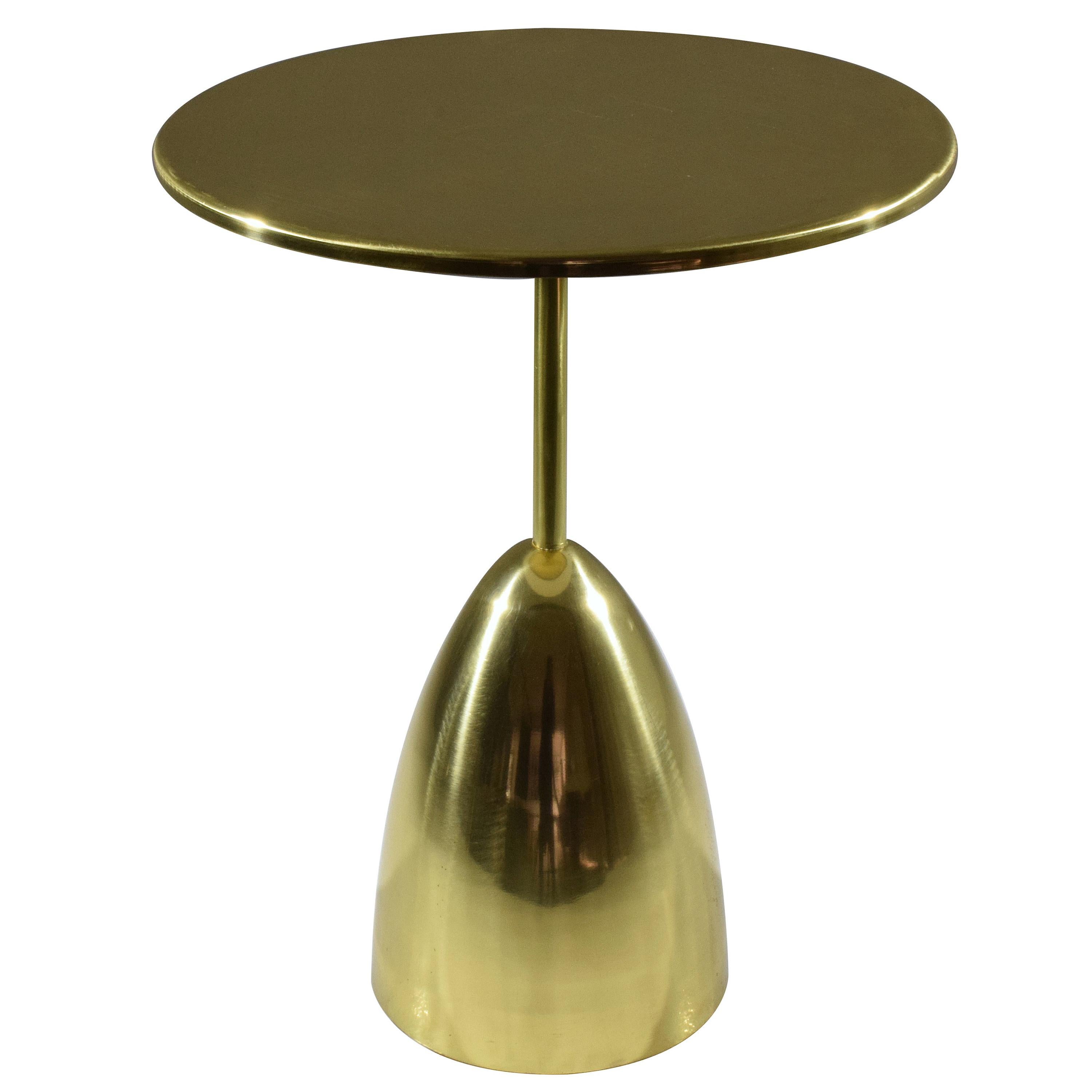 Zel Ora Contemporary Brass Mosaic Side Table, Flow Collection For Sale ...