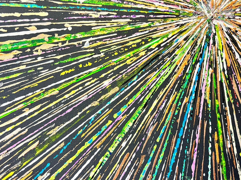 Contemporary British - Starburst Explosion of Colors Large Contemporary ...