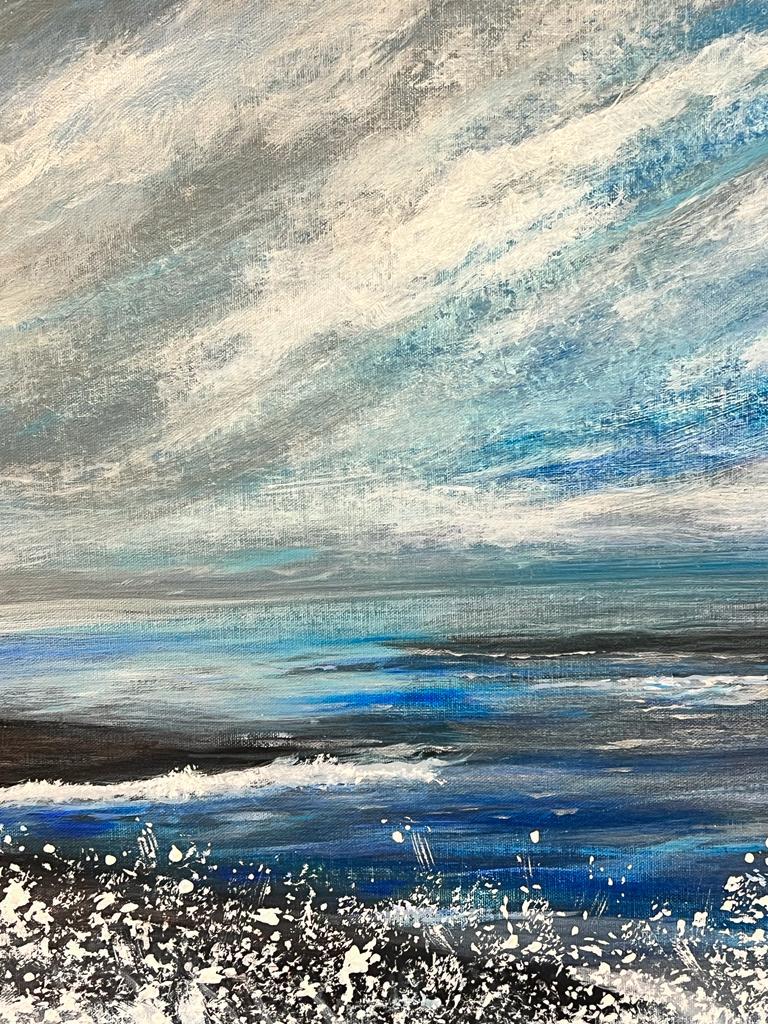 Contemporary British - Swirling Clouds Foaming Seas Colourful Modern ...