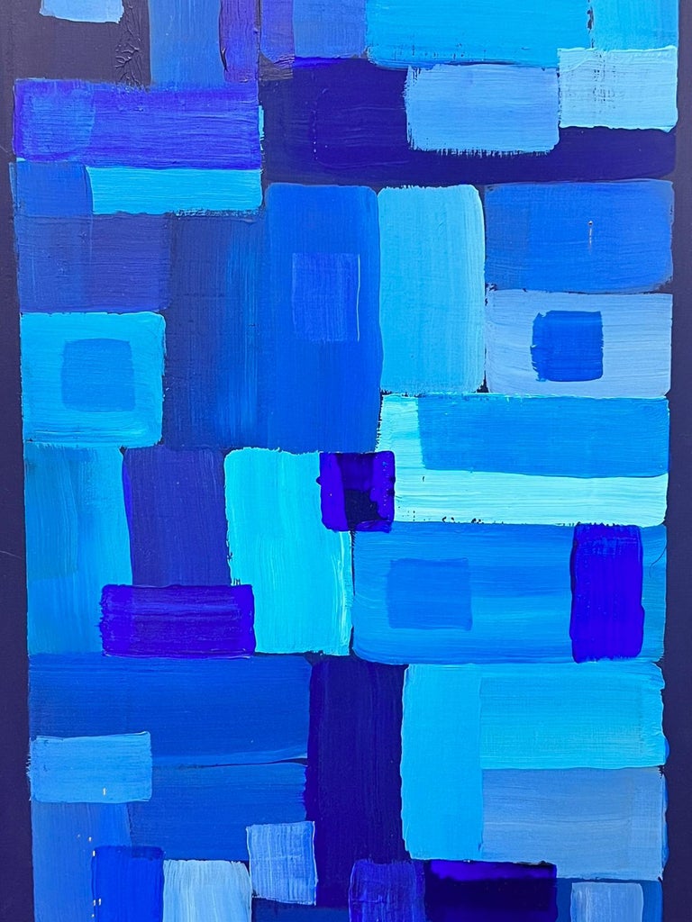 Contemporary British - Abstract Geometric Cubist British Painting ...