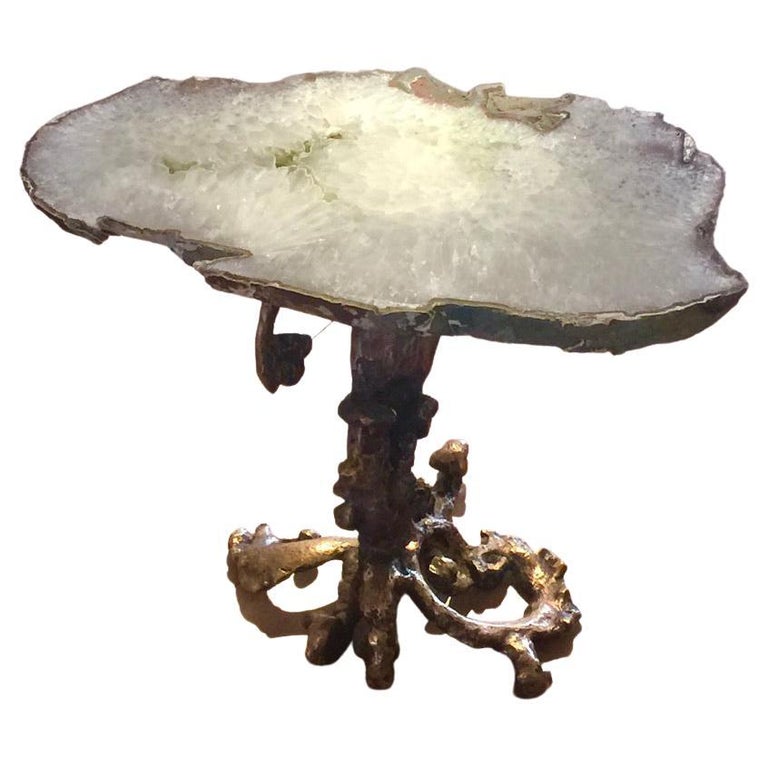 Contemporary Bronze and Agate 'Vortex' Occasional Table by Mark Brazier ...