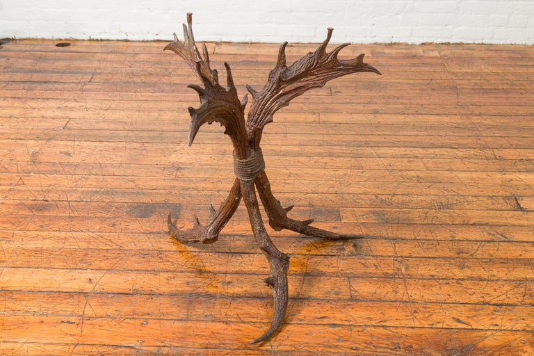 Contemporary Bronze Antler Dining Table Base with Brown Patina For Sale ...