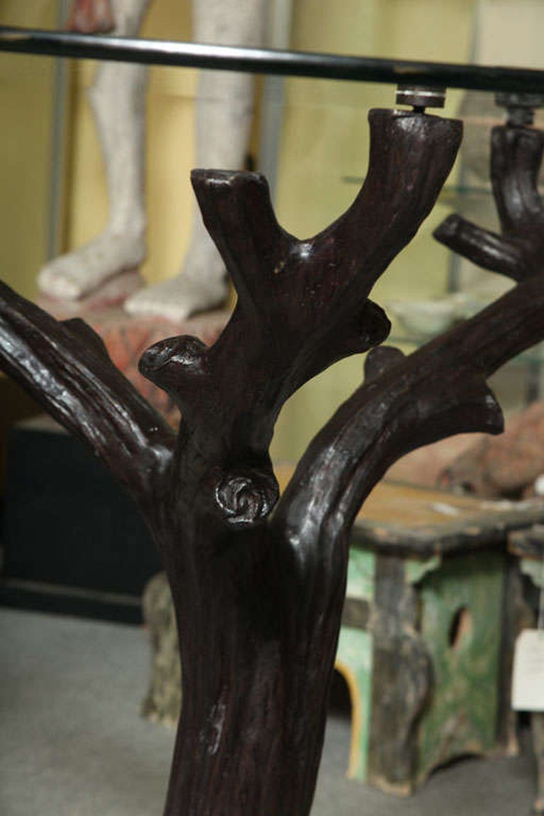 Contemporary Bronze Tree-Trunk Dining Table Base or Sculpture at ...