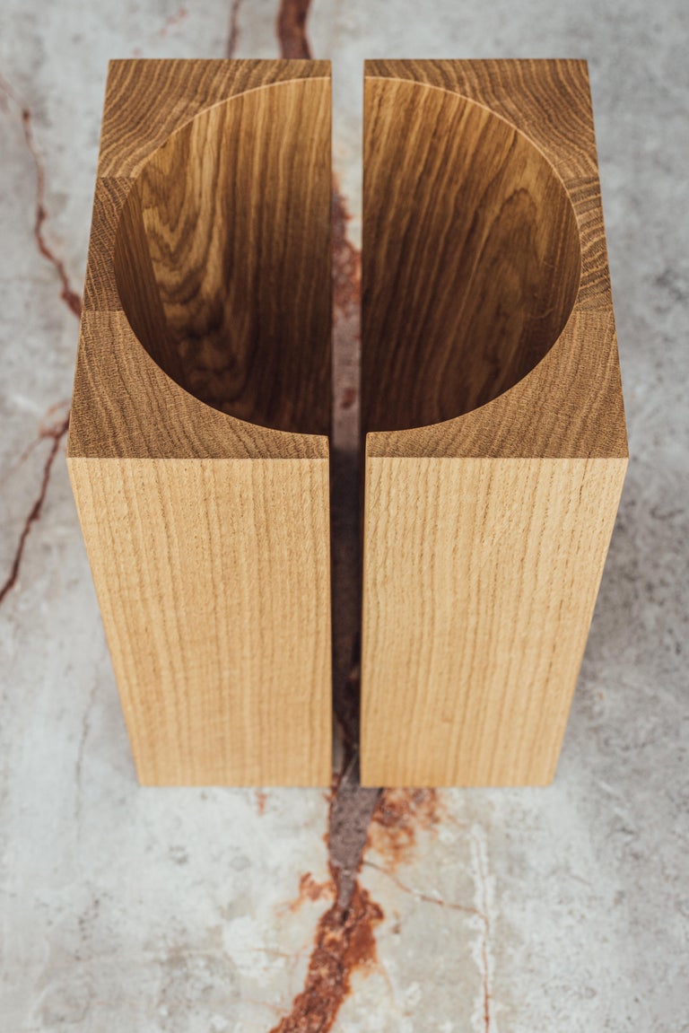 Contemporary Brown Solid European Soiled Oak Parabole ii by Æther/Mass ...