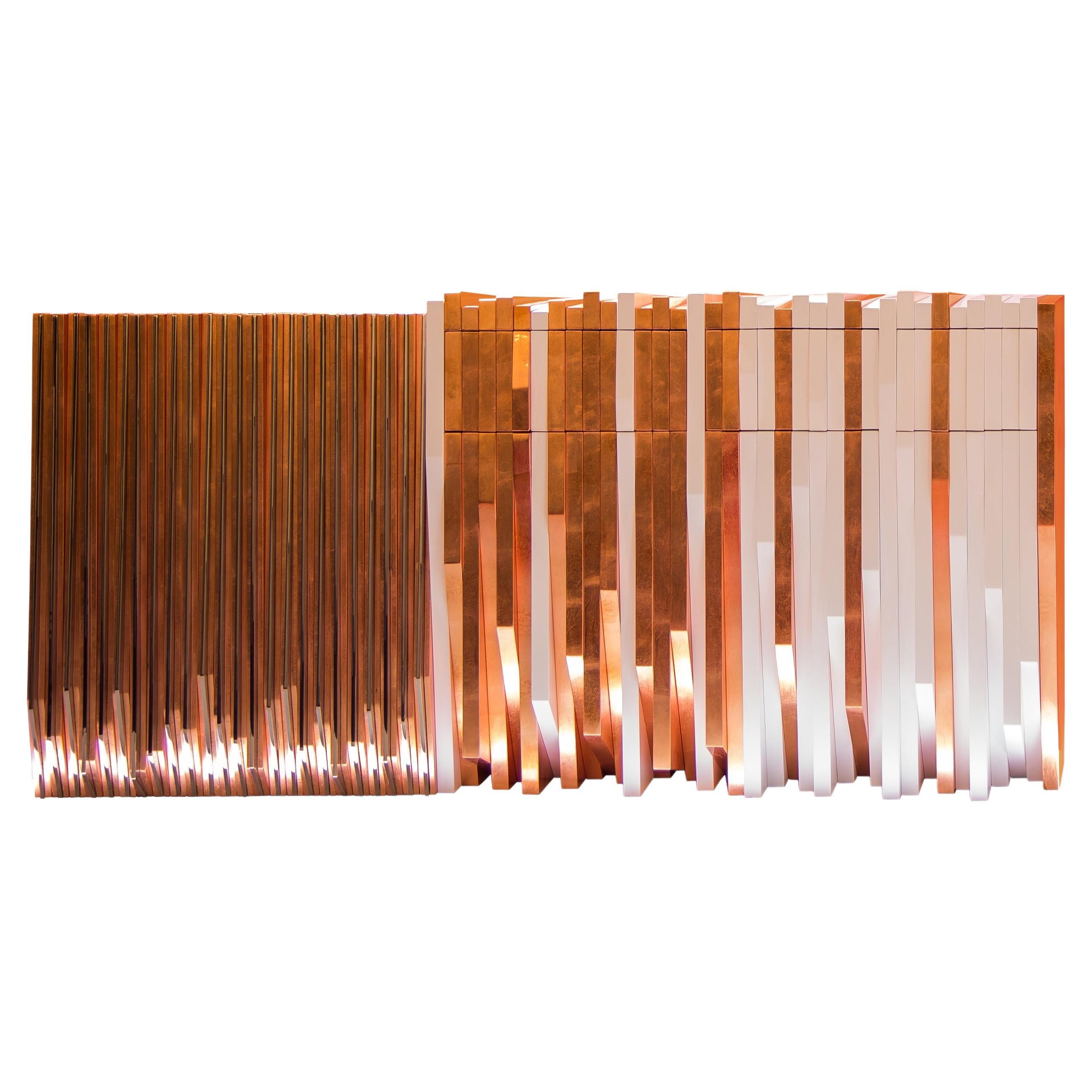 Trinity Console Table in Copper or Silver Leaf For Sale at 1stDibs