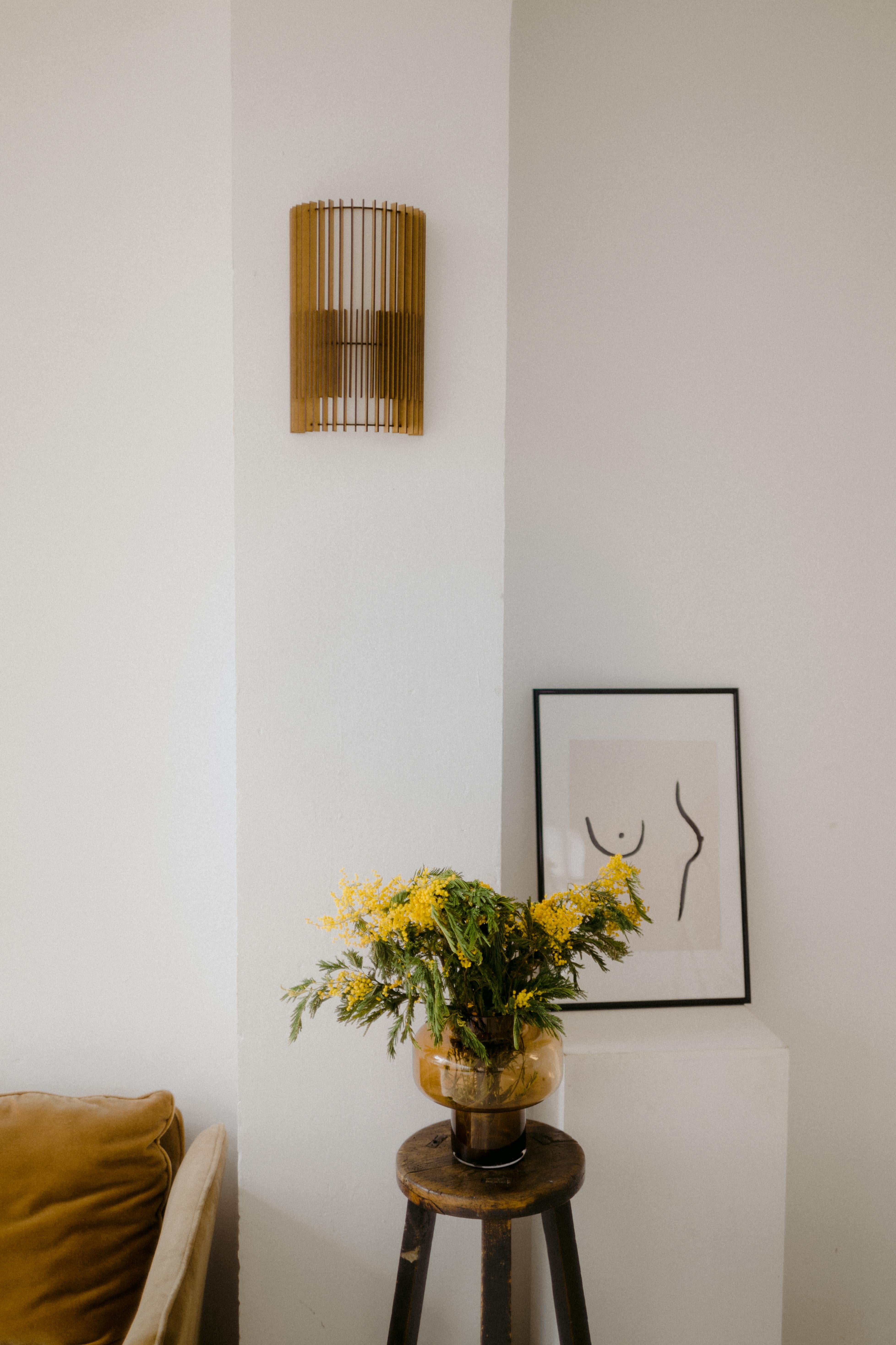 Contemporary, Handmade Wall Sconce Lamp, MDF Wood, by Mediterranean ...
