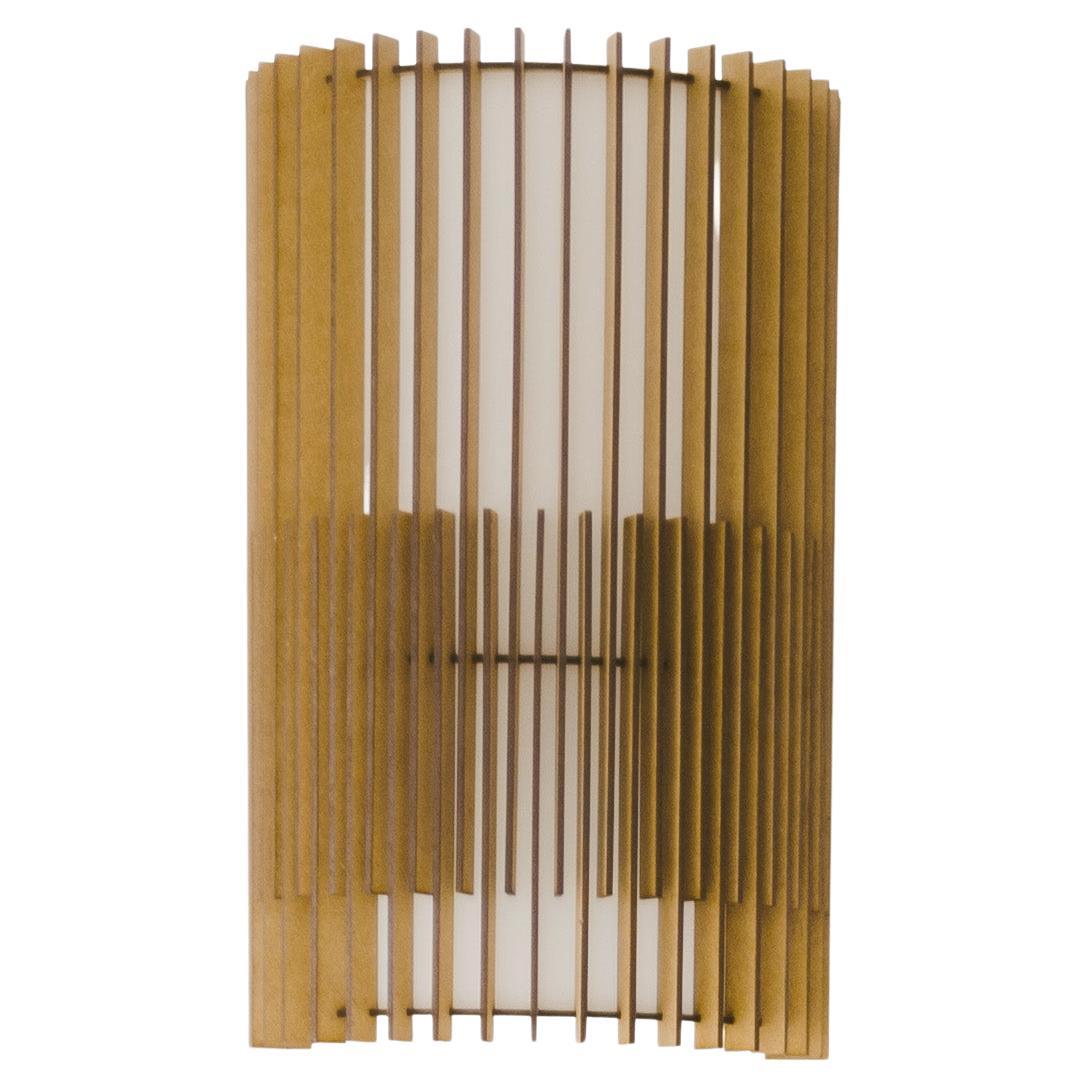 Contemporary, Handmade Wall Sconce Lamp, MDF Wood, by Mediterranean ...