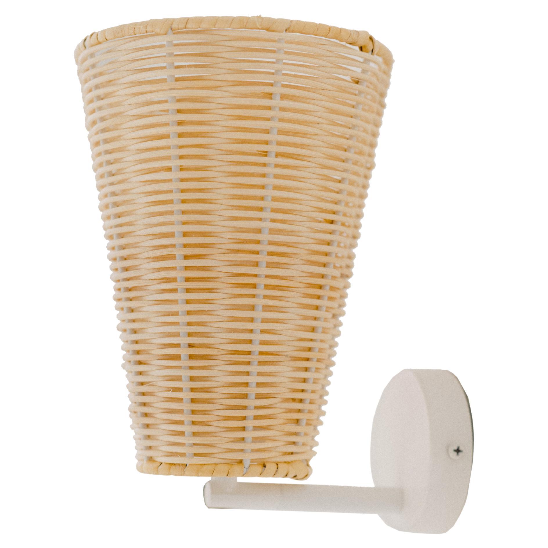 Contemporary by Chitarrini Studio Handmade Wall Lamp Rattan Cylinder ...