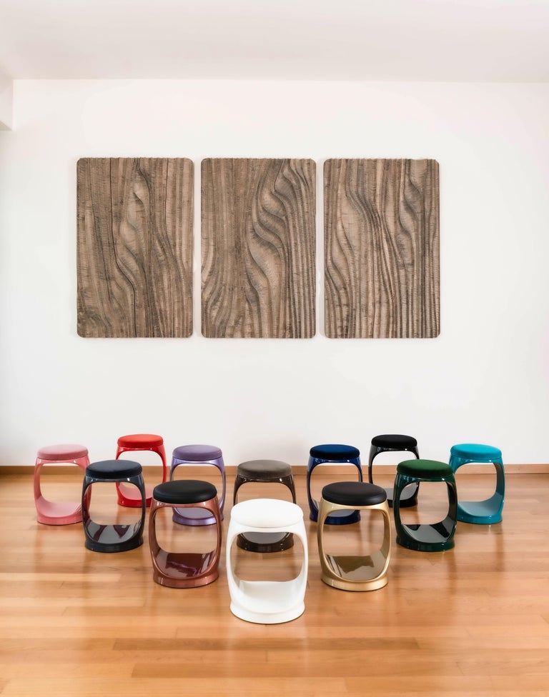 Contemporary Pouf by Cyril Rumpler Signet Ring, Hocker, Stool, red For ...