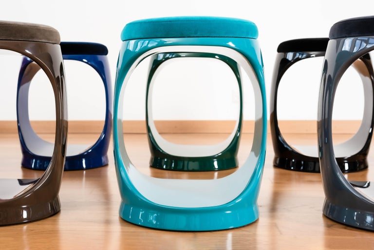 Contemporary Pouf by Cyril Rumpler Signet Ring, Hocker, Stool, red For ...